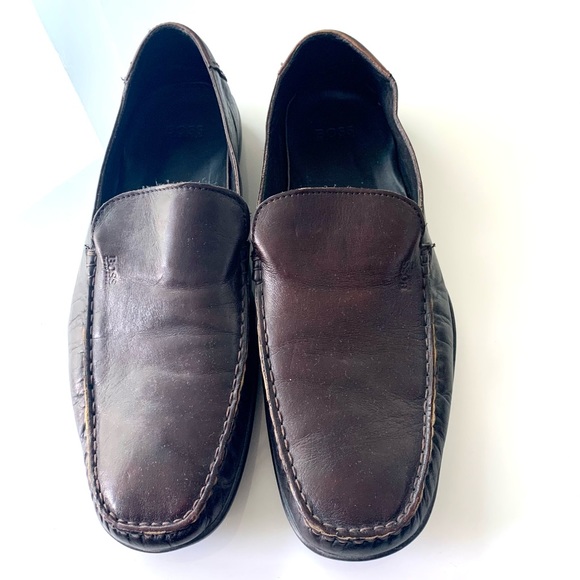 Hugo Boss | Shoes | Hugo Boss Driver Moccasins In Brown Leather | Poshmark